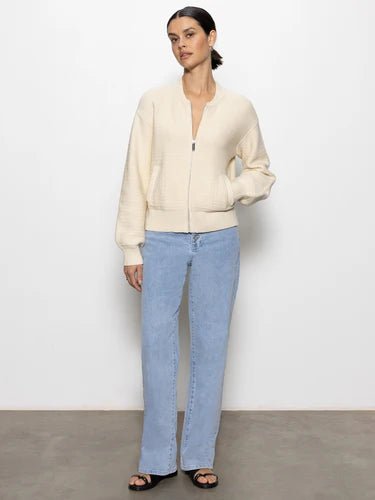 Knitted Bomber Jacket Muslin – The Posh Loft